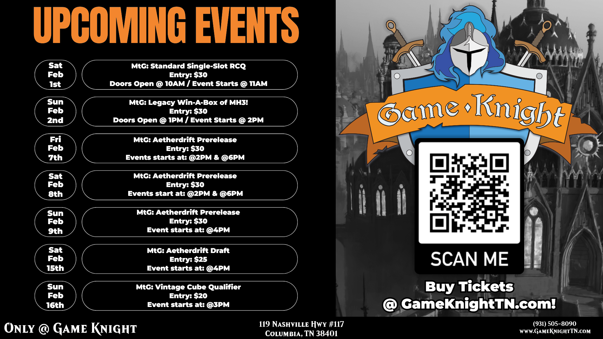 Home | Game Knight - Columbia, TN